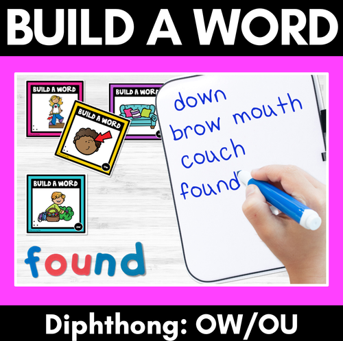 DIPHTHONG OW & OU Word Building Cards - Mrs Learning Bee