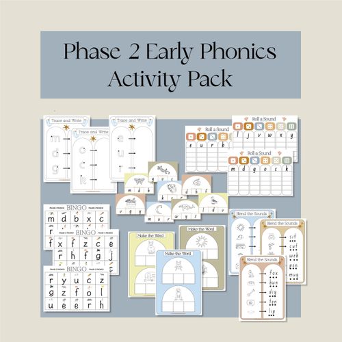 Phase 2 Early Phonics Activity Pack - Mrs Learning Bee