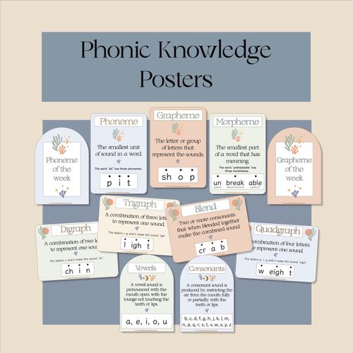 Phonic Knowledge Posters - Mrs Learning Bee