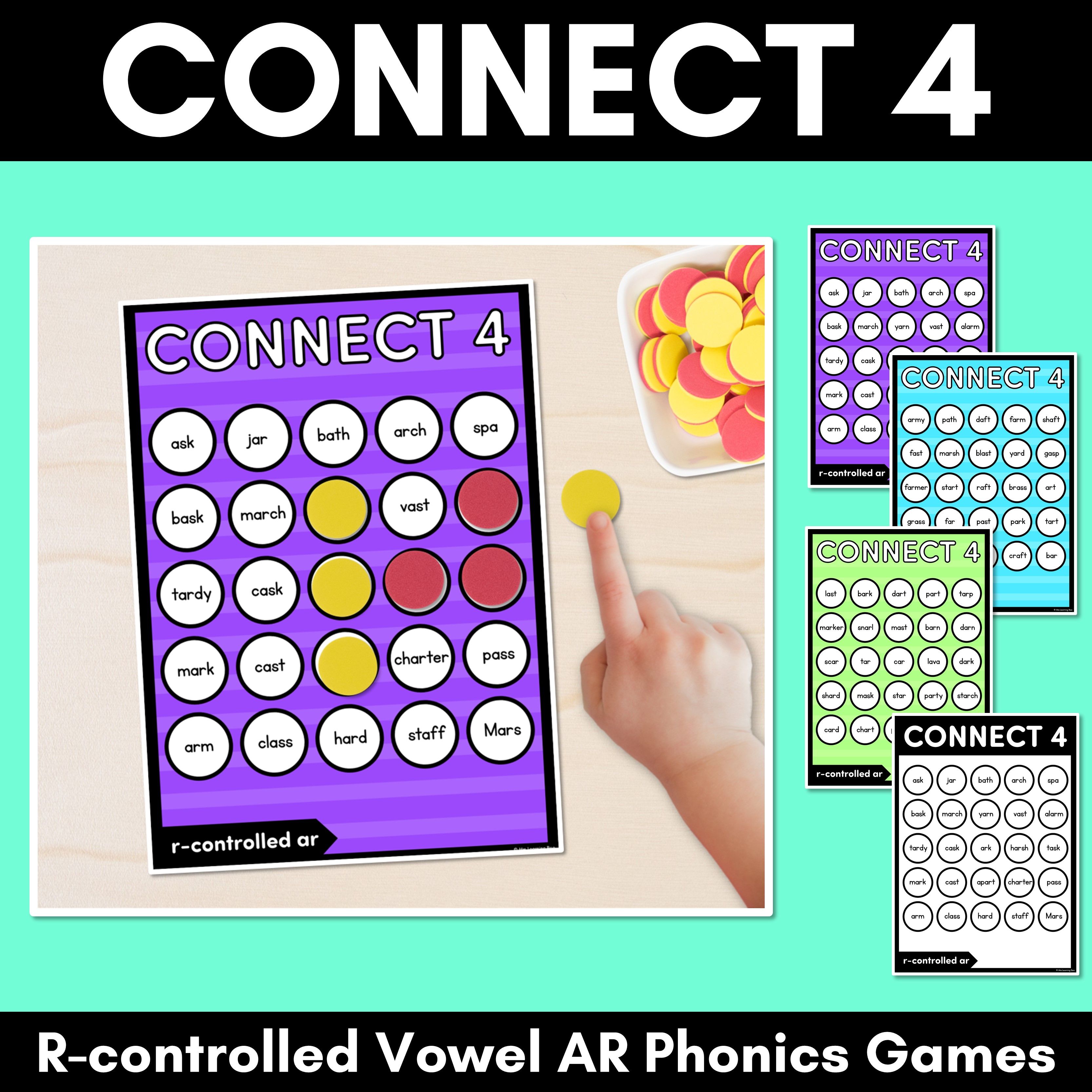 R-CONTROLLED VOWEL AR SOUNDS NO PREP PHONICS GAME - CONNECT 4 - Mrs ...
