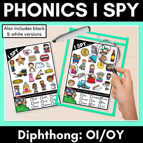 I SPY for DIPHTHONG OI/OY WORDS - Decodable Words - 1st & 2nd Grade ...
