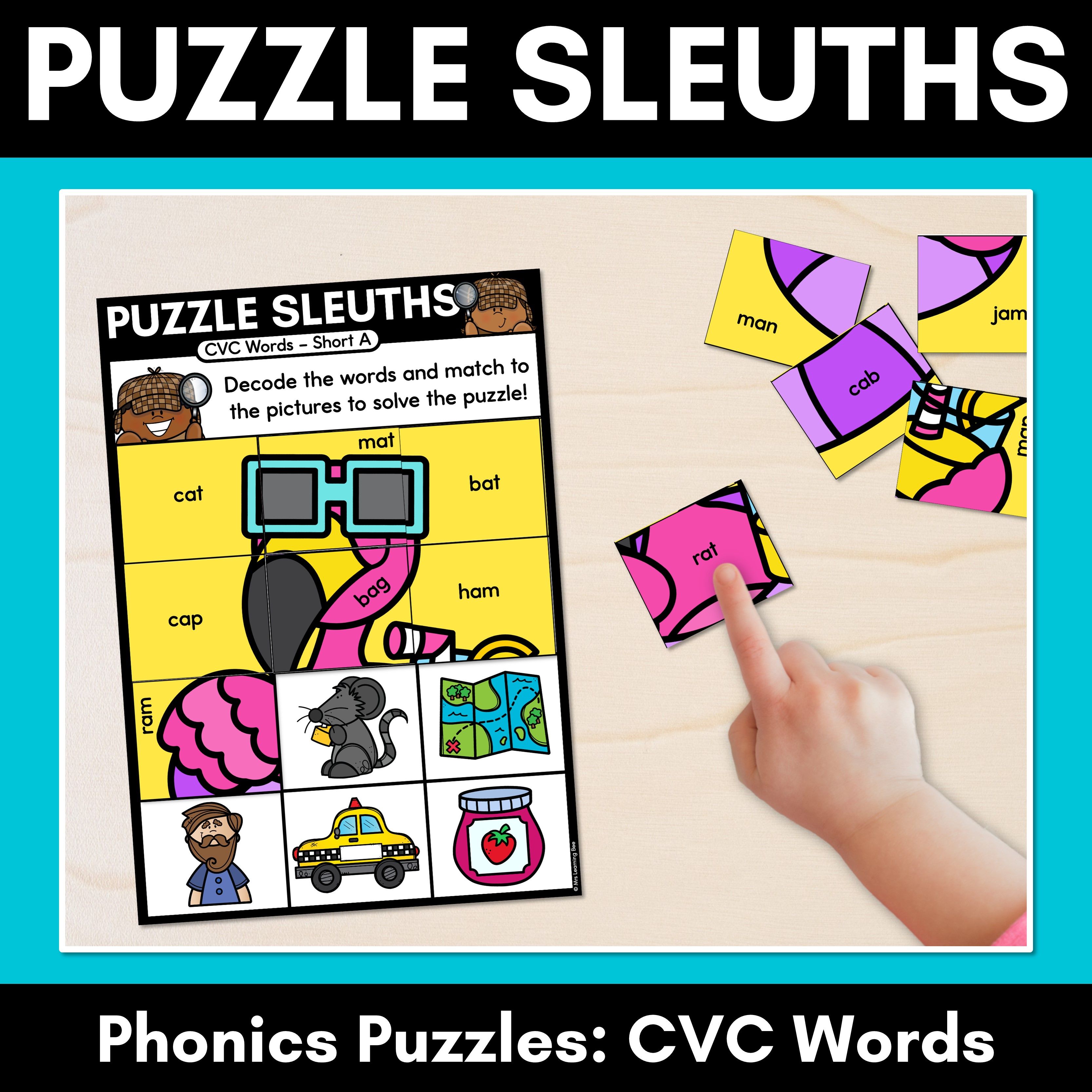 PHONICS PUZZLES - Phonics Games and Phonics Worksheets - Decodable CVC ...