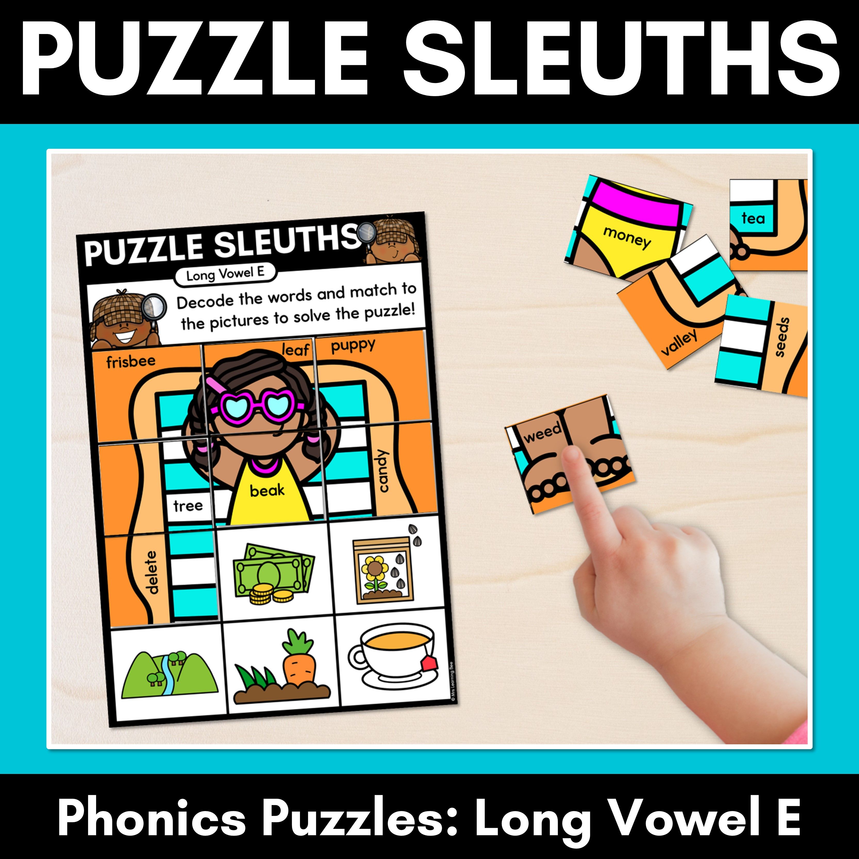 PHONICS PUZZLES - Phonics Games & Worksheets - Long Vowel E Words - Mrs ...