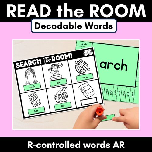 READ THE ROOM - Decodable Words Phonics Activity - R-controlled Vowels ...