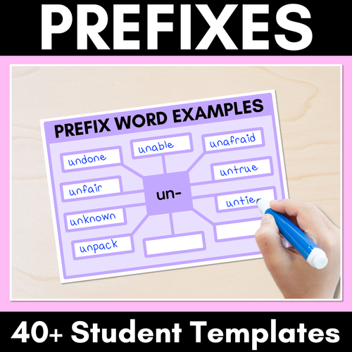 PREFIX Student Brainstorm Templates - includes prefix reference pages ...