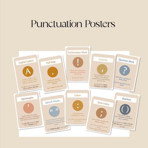 Punctuation Posters - Mrs Learning Bee