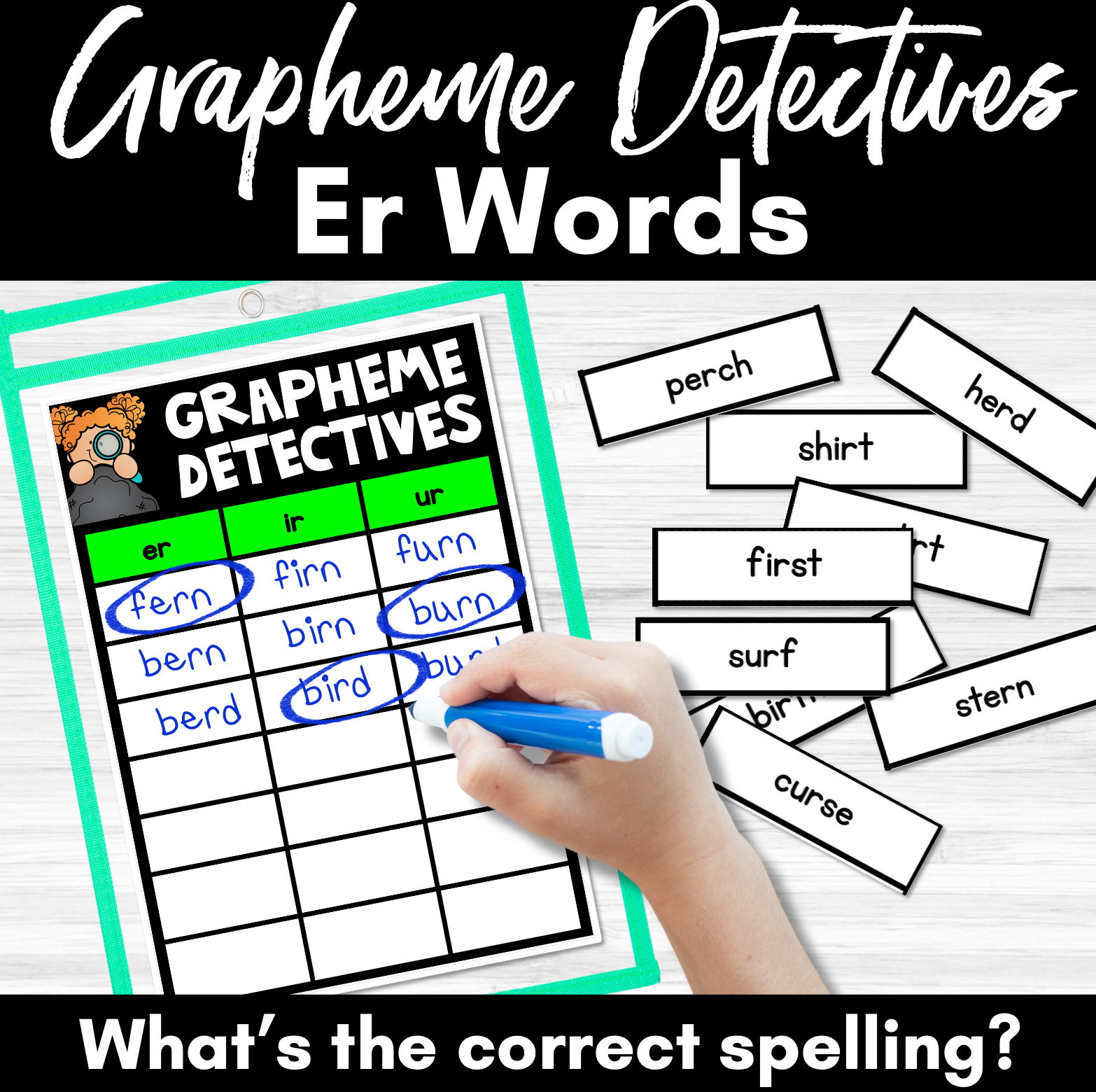 R-Controlled Vowel Er Sound Game - Mrs Learning Bee