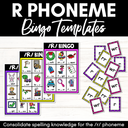 R SOUND BINGO - Mrs Learning Bee