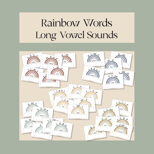 Rainbow Words- Long Vowel Sounds - Mrs Learning Bee