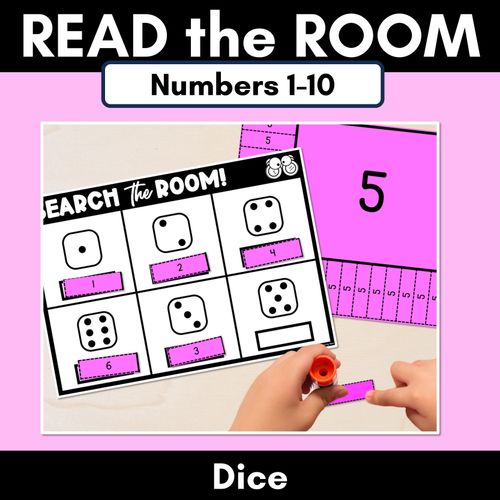 READ THE ROOM - Numbers 1-10 Dice - Mrs Learning Bee