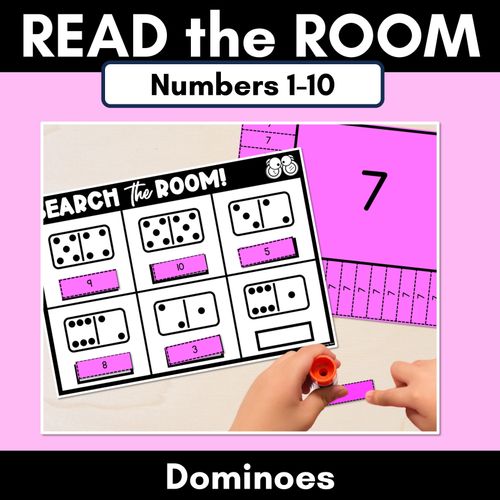 READ THE ROOM - Numbers 1-10 Dominoes - Mrs Learning Bee