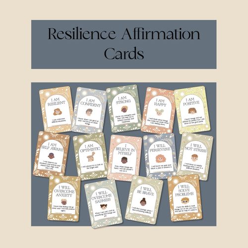 Resilience Affirmation Cards - Mrs Learning Bee