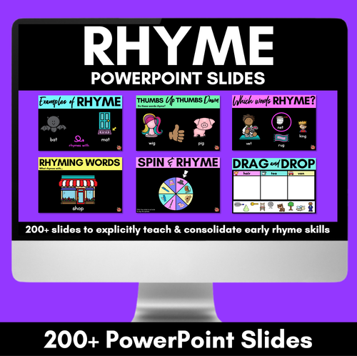 Rhyme Activities for Kindergarten - Phonological Awareness PowerPoint ...