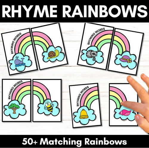 Rhyme Match Activity - Phonological Awareness Center - Mrs Learning Bee