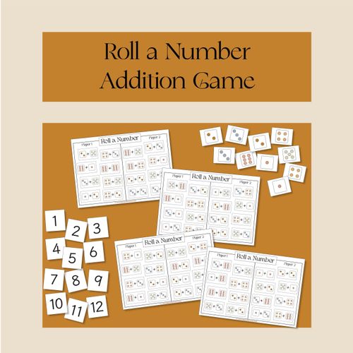 Roll a Number - Addition Game - Mrs Learning Bee