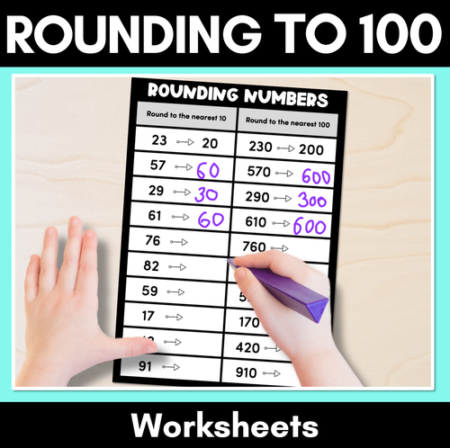 Rounding to 100 Worksheets - Mrs Learning Bee