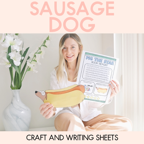 Sausage Dog Craft and Writing Sheets - Pig the Pug Book Activities ...