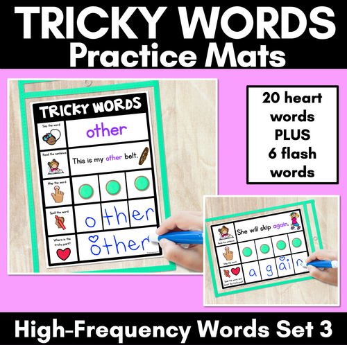 High Frequency Heart Word Practice Activities SET 3- Phonics Centers ...