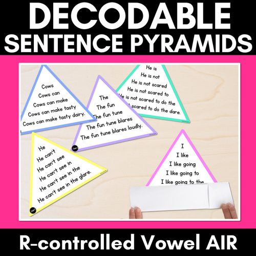 R-CONTROLLED VOWELS AIR WORDS - Decodable Sentences Pyramids - Phonics ...
