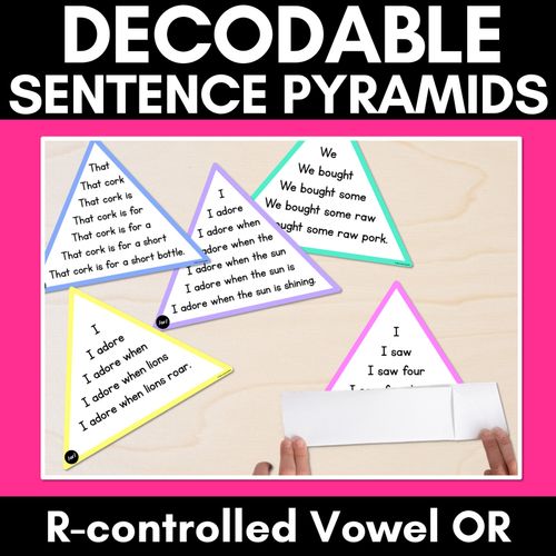 R-CONTROLLED VOWELS OR WORDS - Decodable Sentences Pyramids - Phonics ...