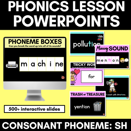 Consonant Sound SH PowerPoint - SH TI CI SI - Mrs Learning Bee