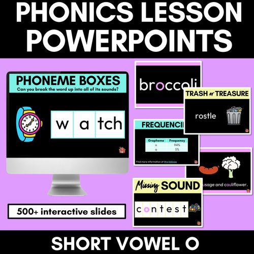 Short Vowel Sound O PowerPoint - O, A - Mrs Learning Bee