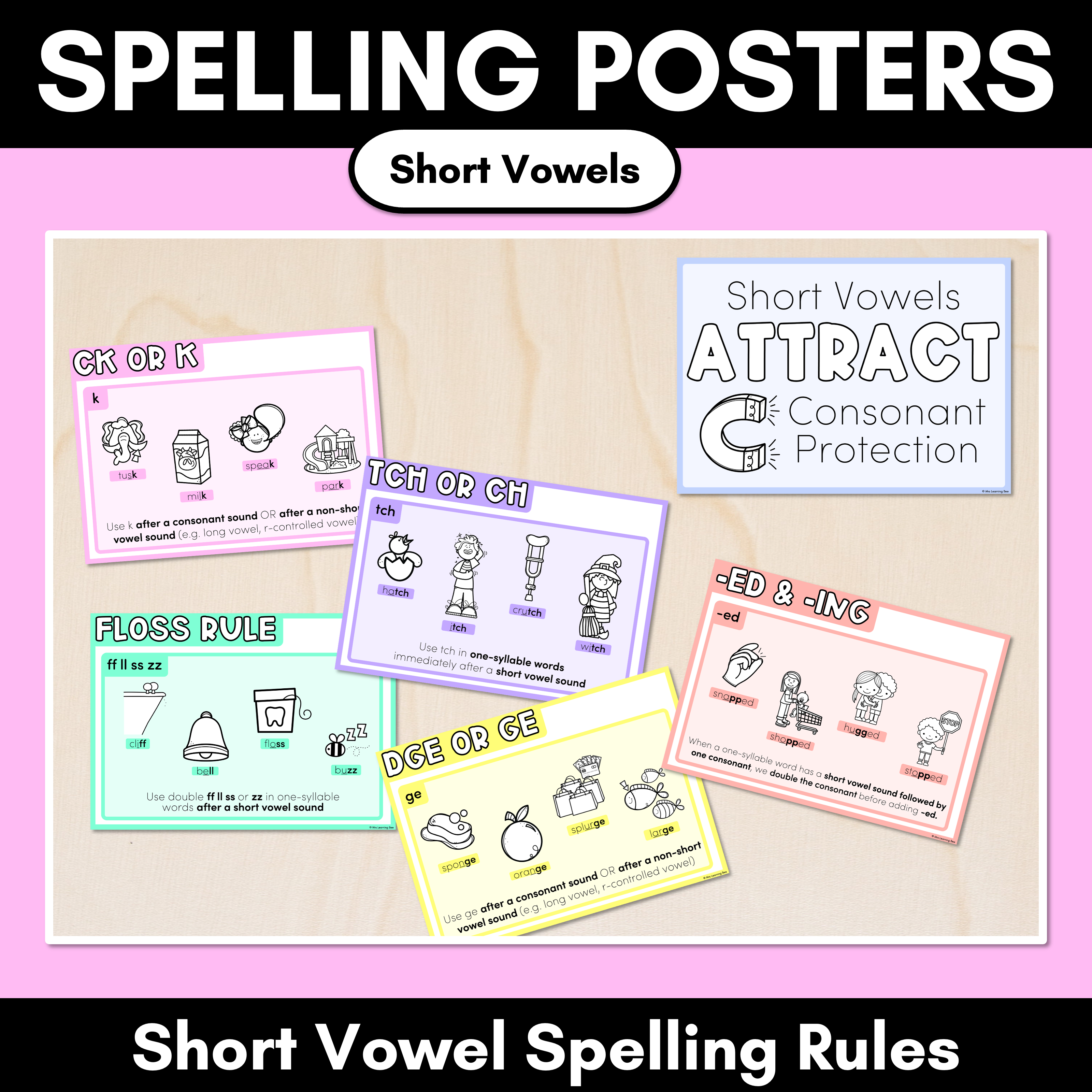 Short Vowels With Adjacent Consonants