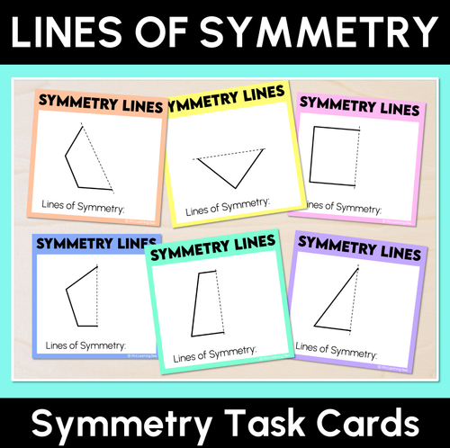 Lines of Symmetry Task Cards - Mrs Learning Bee