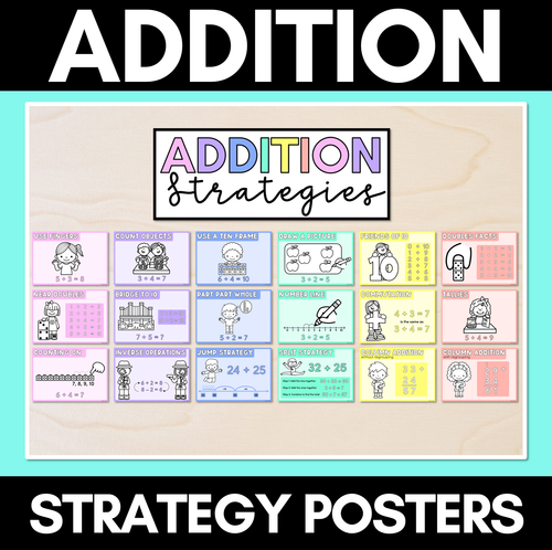 Addition Strategy Posters - Maths Strategies for Addition - Mrs ...