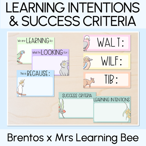 Learning Intentions & Success Criteria - LISC Posters - The Brentos ...