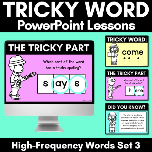 High Frequency Heart Word Lessons SET 3- WORDS WITH TRICKY SPELLINGS ...