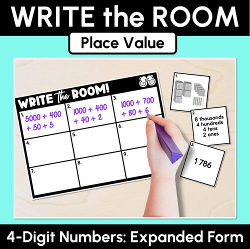 Write the Room – 4-Digit Numbers Expanded Form - Mrs Learning Bee