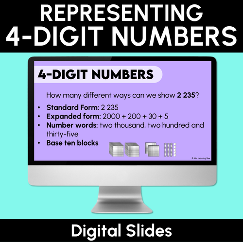 Representing 4-Digit Numbers – Digital Slides - Mrs Learning Bee