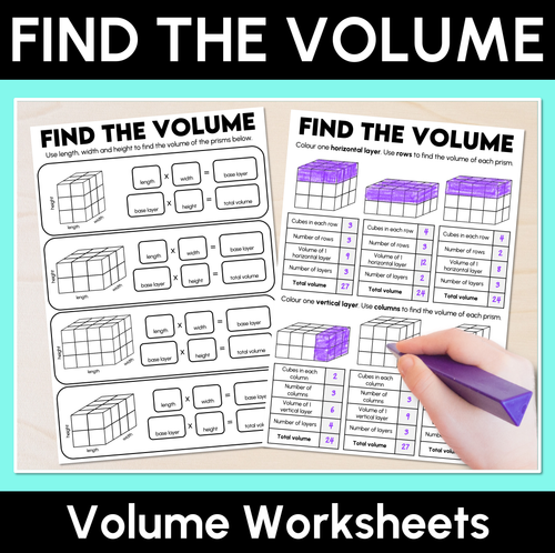 Find the Volume Worksheets - Mrs Learning Bee