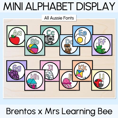 Mini Alphabet Posters - The Brentos Collection - Mrs Learning Bee