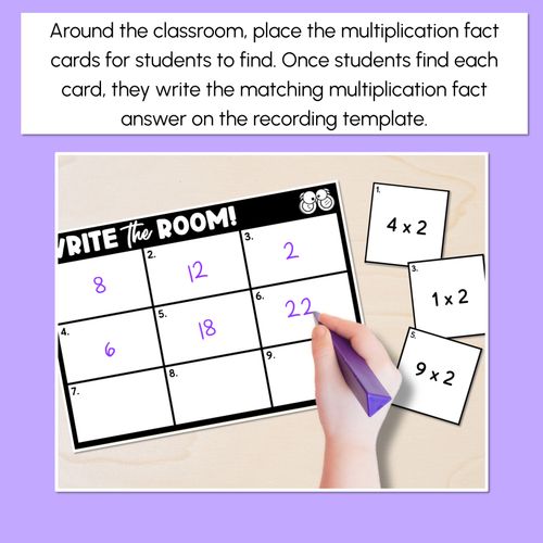 WRITE THE ROOM - Multiplication Facts - Mrs Learning Bee