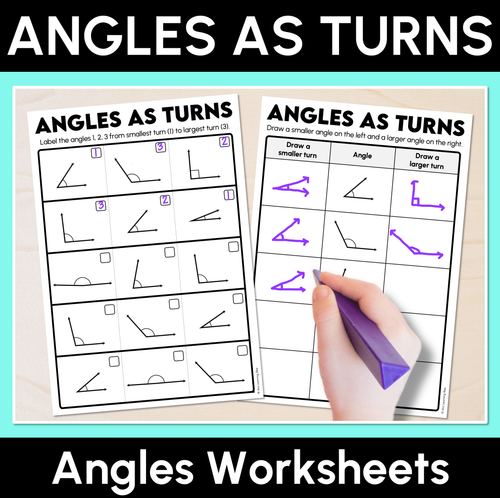 Angles as Turns - Angles Worksheets - Mrs Learning Bee