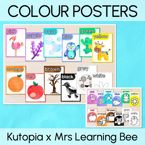 Colour Posters - The Kutopia Collection - Mrs Learning Bee