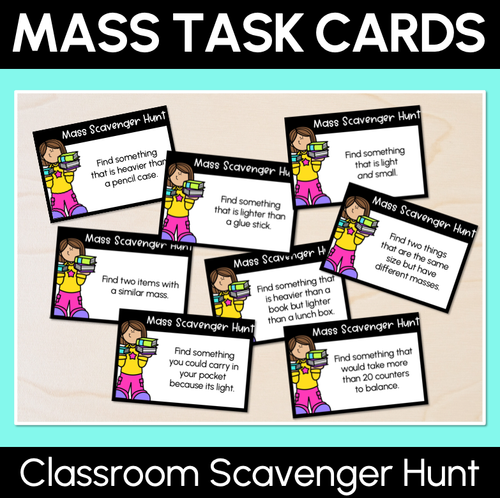 Mass Scavenger Hunt Task Cards - Mrs Learning Bee