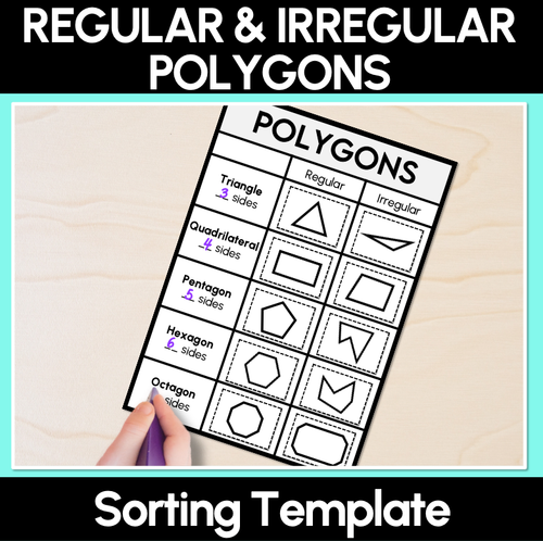 Regular & Irregular Polygon Sorting Template - Mrs Learning Bee