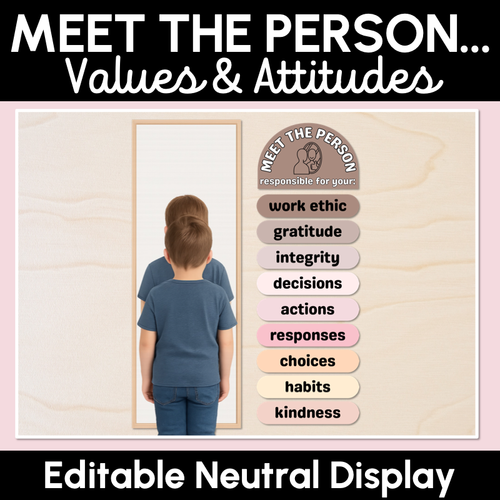 Meet the Person Responsible For... Neutral Display - Classroom Values ...
