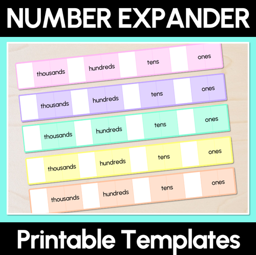Number Expander Templates - Place Value - Hundreds to Millions - Mrs ...