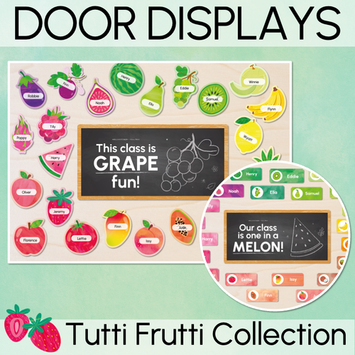 Fruit Pun Door Displays - The Tutti Frutti Collection - Colourful ...