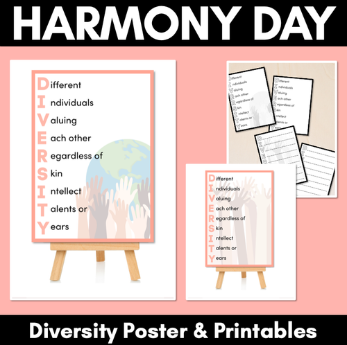 Harmony Week Diversity Posters & Printables - Mrs Learning Bee