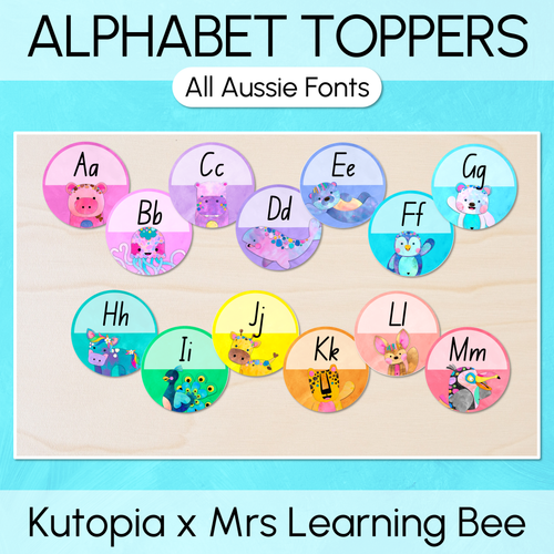 Alphabet Toppers - The Kutopia Collection - Mrs Learning Bee