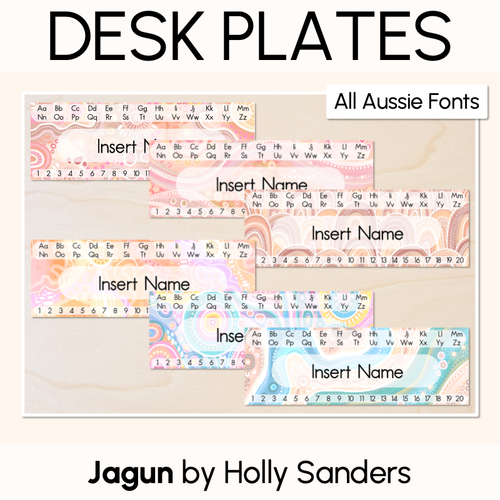 Student Desk Plates - The JAGUN Collection - Mrs Learning Bee