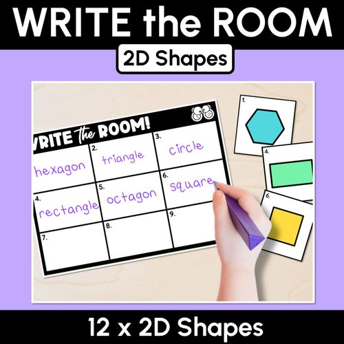 WRITE THE ROOM - 2D Shapes - Mrs Learning Bee