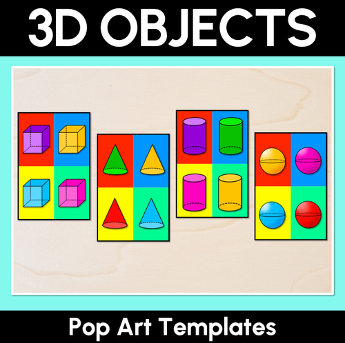 3D Objects Pop Art Templates - Mrs Learning Bee