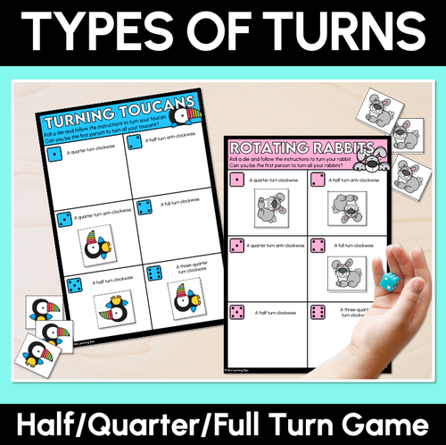 Types of Turns - Half, Quarter & Full Turn Game - Mrs Learning Bee