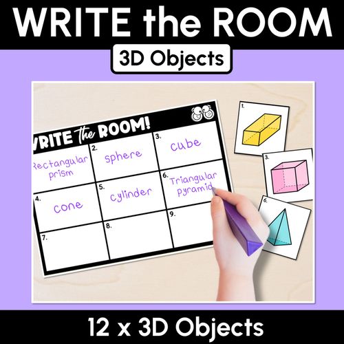 WRITE THE ROOM - 3D Objects - Mrs Learning Bee